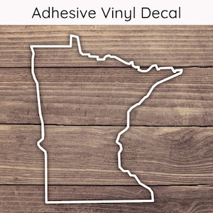 Minnesota Outline Decal - Multiple Sizes - Car Decal, Bumper Sticker ...