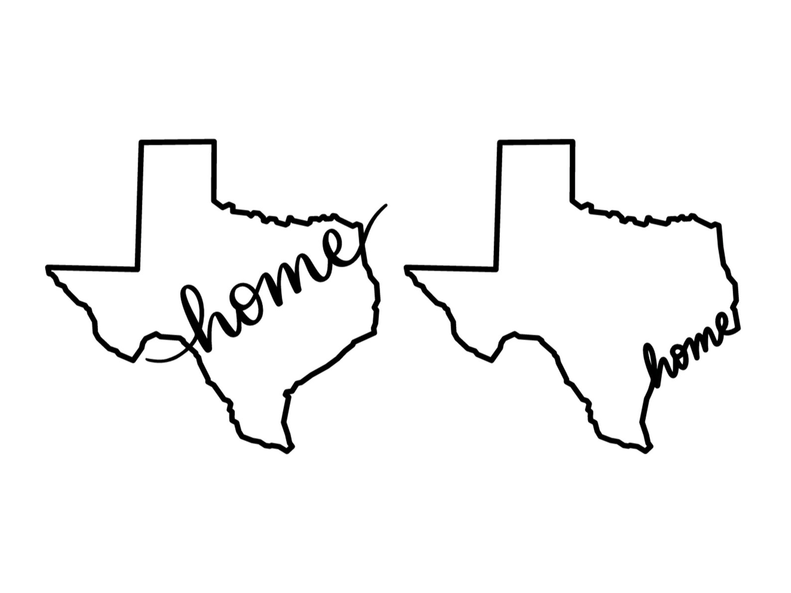 Texas Home State Decal Multiple Sizes Car Decal Bumper | Etsy