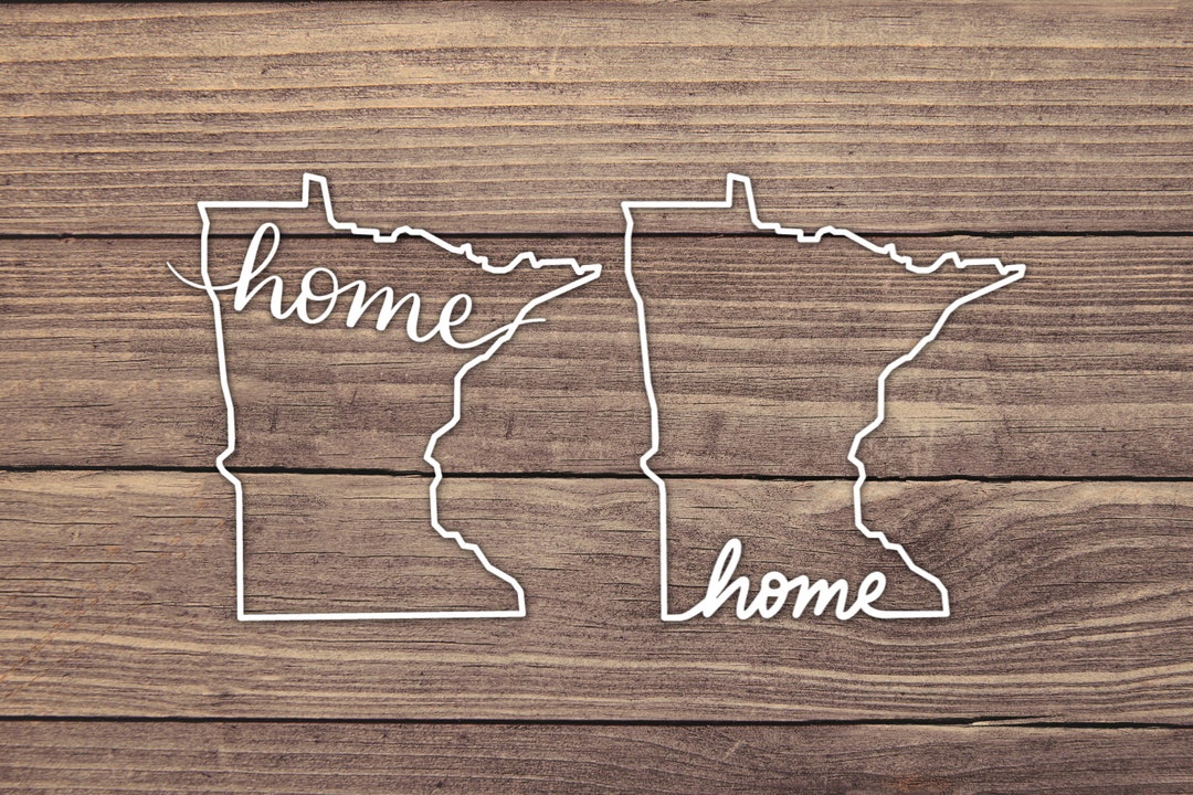 Minnesota Home State Decal - Multiple Sizes - Car Decal, Bumper Sticker ...