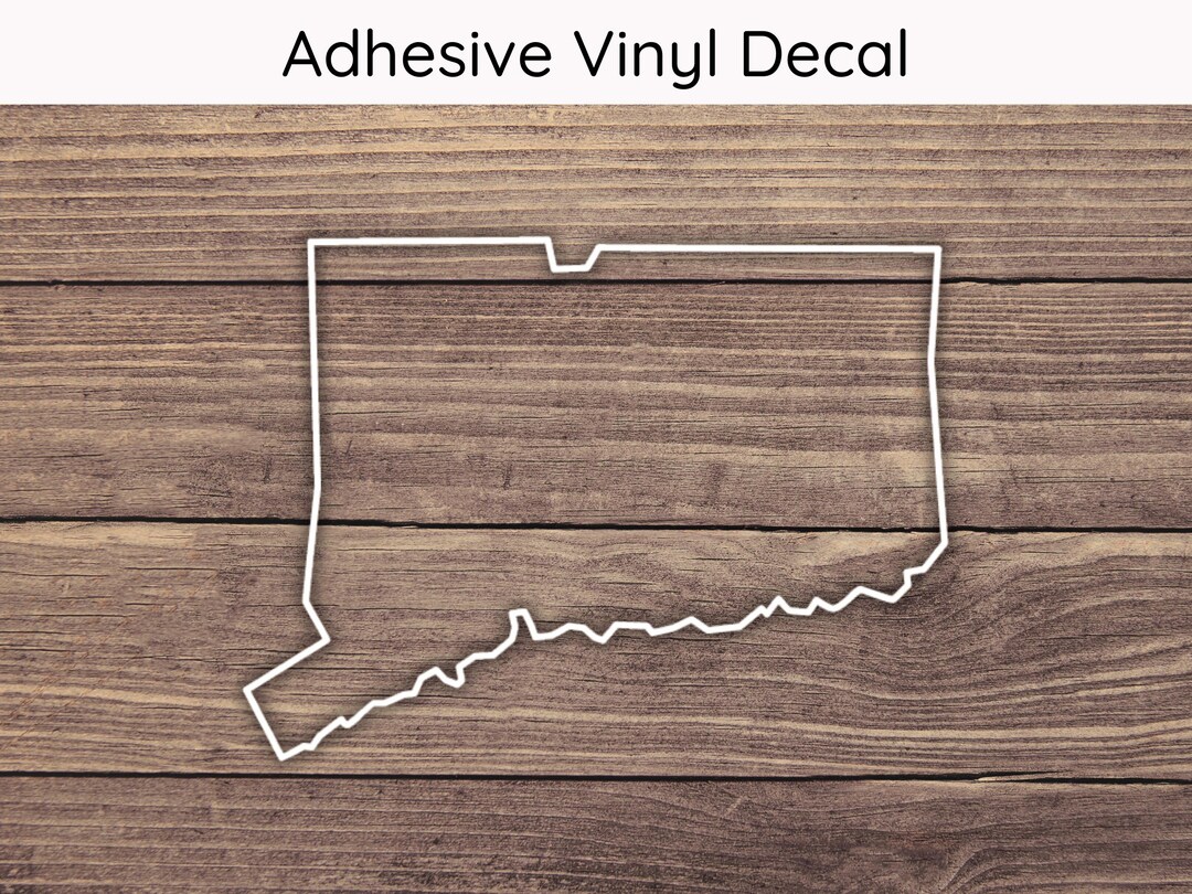 Connecticut Outline Decal, Connecticut Decal, Connecticut Sticker ...