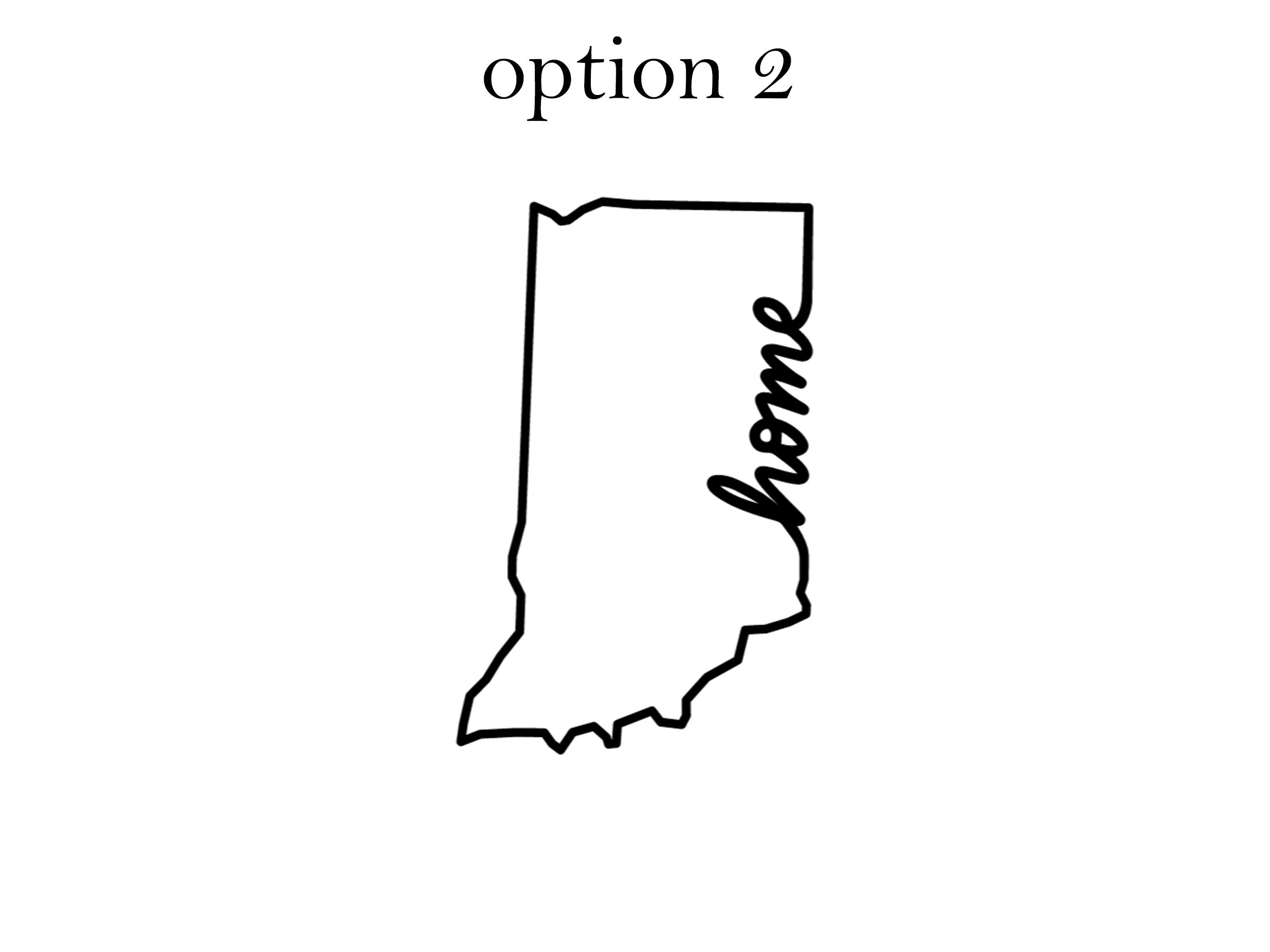 Indiana Home State Decal Multiple Sizes Car Decal Bumper | Etsy