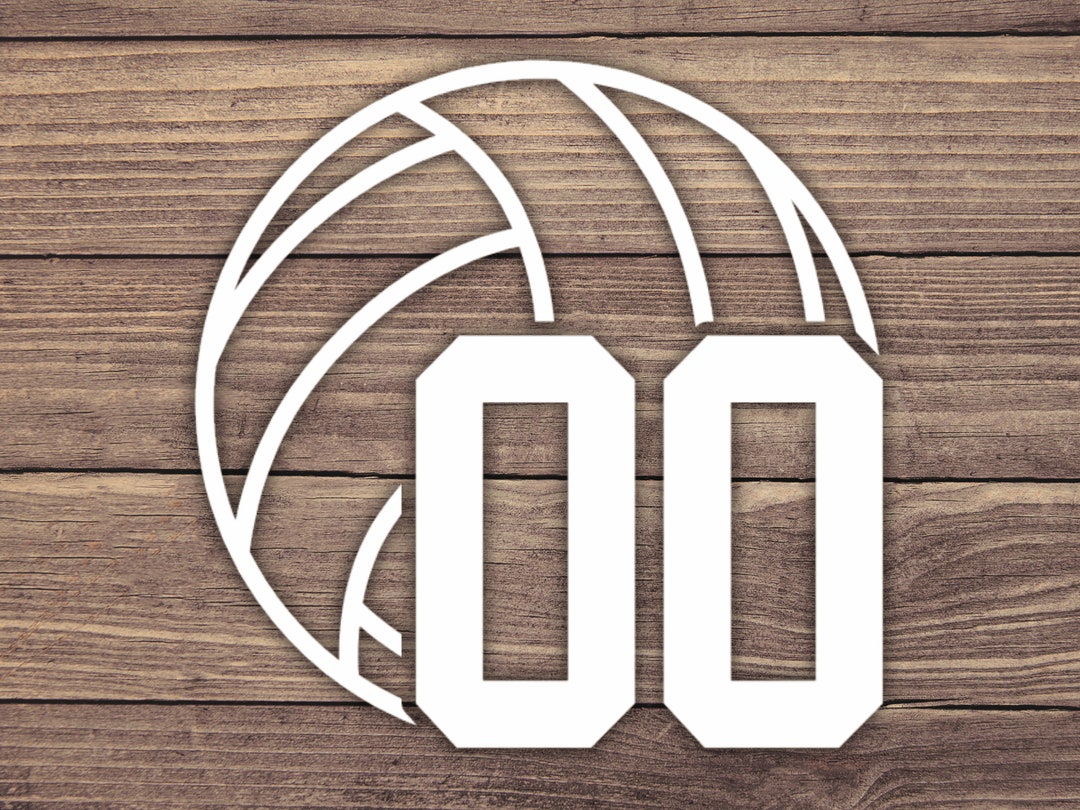 Custom Volleyball Number Decal, Volleyball Decal, Volleyball Team ...