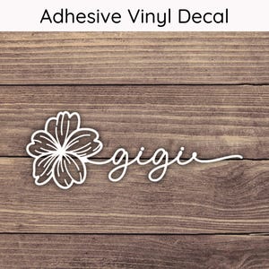 Gigi Flower Decal Design 1, Gigi Decal, Gigi Sticker, Gigi Flower ...