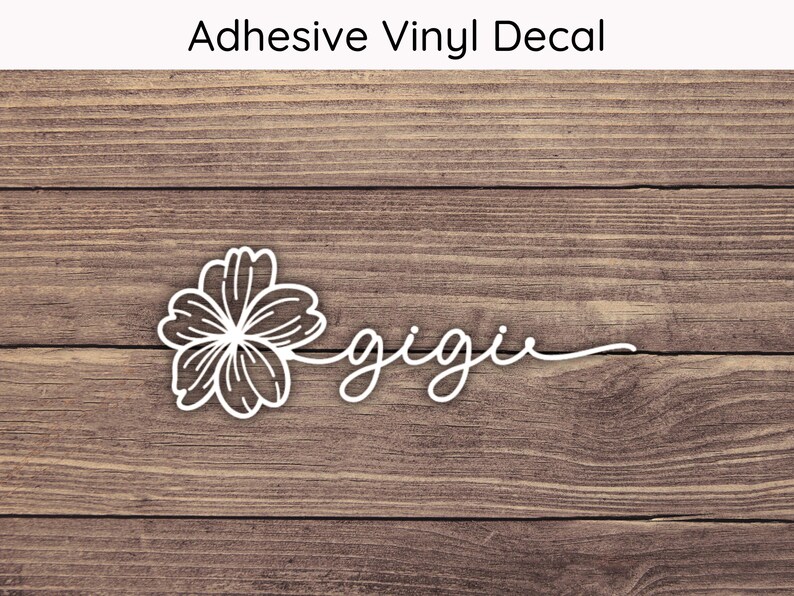 Gigi Flower Decal Design 1, Gigi Decal, Gigi Sticker, Gigi Flower ...
