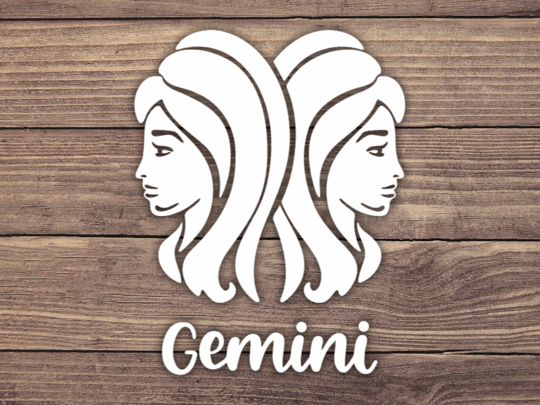 Gemini Zodiac Sign Decal Design 1, Gemini Decal, Gemini Sticker, Zodiac ...