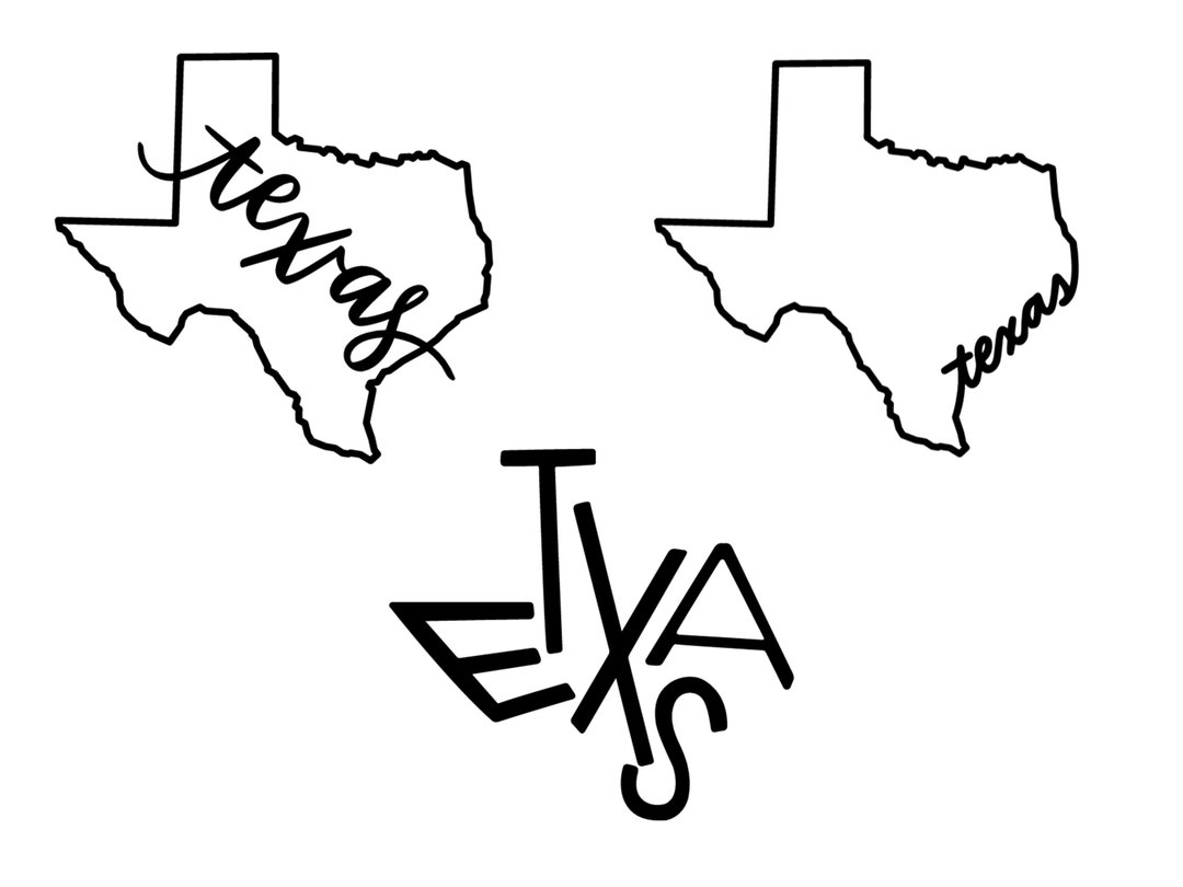 Texas State Decal Multiple Sizes Car Decal Bumper - Etsy