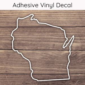 Wisconsin Outline Decal - Multiple Sizes - Car Decal, Bumper Sticker ...
