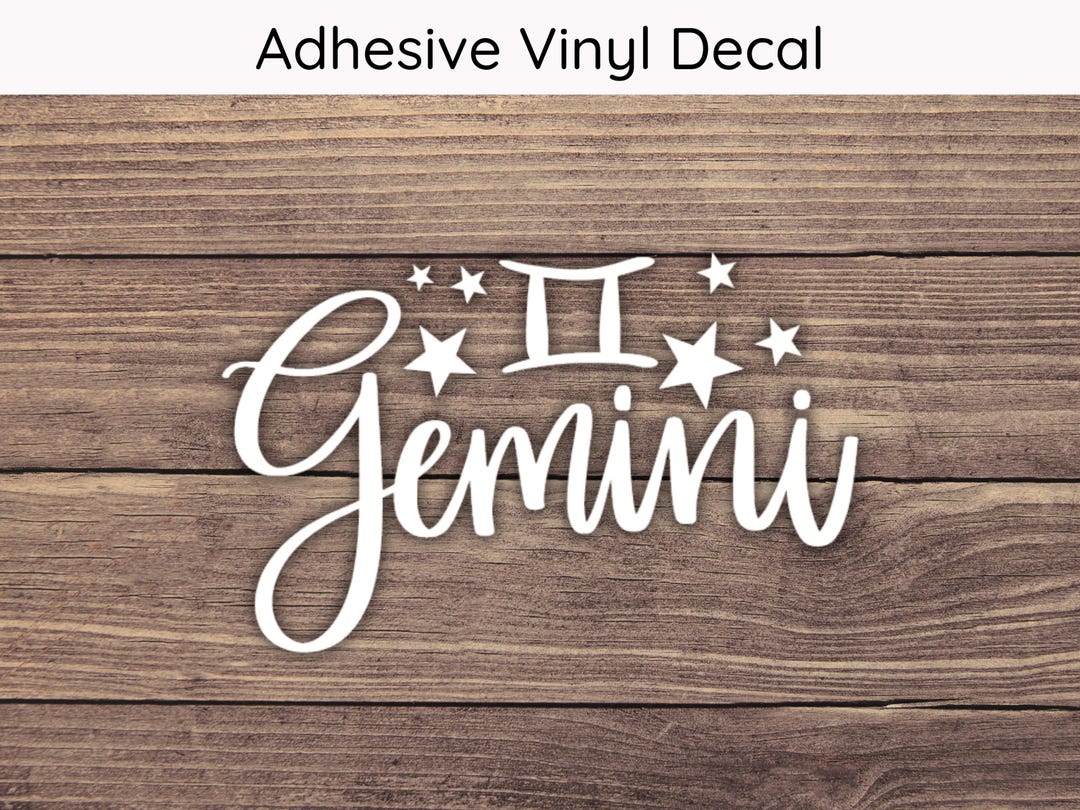Gemini Zodiac Sign Decal Design 2, Gemini Decal, Gemini Sticker, Zodiac ...