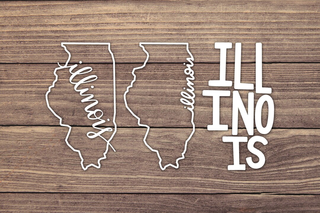 Illinois State Decal Multiple Sizes Car Decal Bumper - Etsy