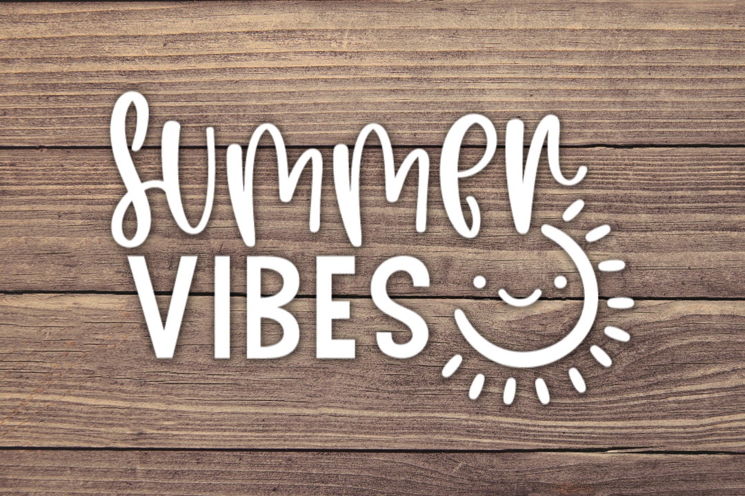 Summer Vibes Decal Design 3 Multiple Sizes Car Decal, Bumper Sticker ...