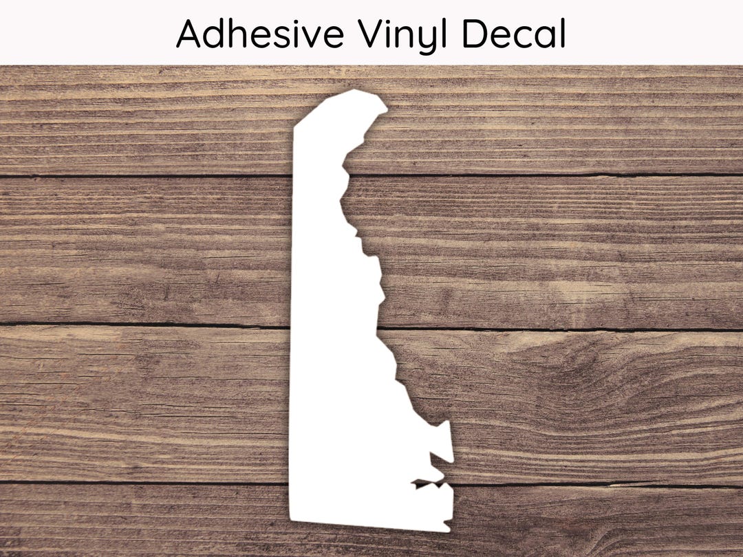 Delaware Silhouette Decal, Delaware Decal, Delaware Sticker, Delaware ...