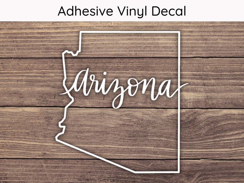 Arizona State Decal Design 1 , Arizona Decal, Arizona Sticker, AZ Vinyl ...