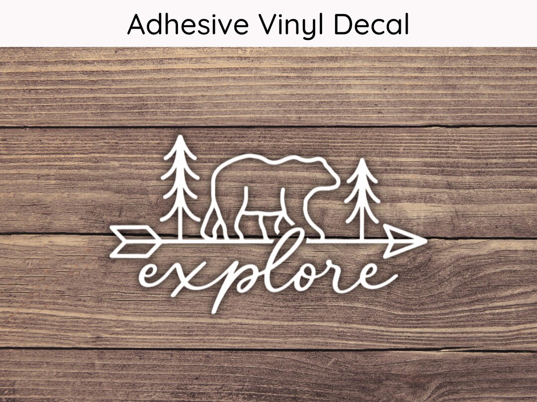 Explore Bear Decal, Bear Sticker, Explore Decal, Explore Sticker ...