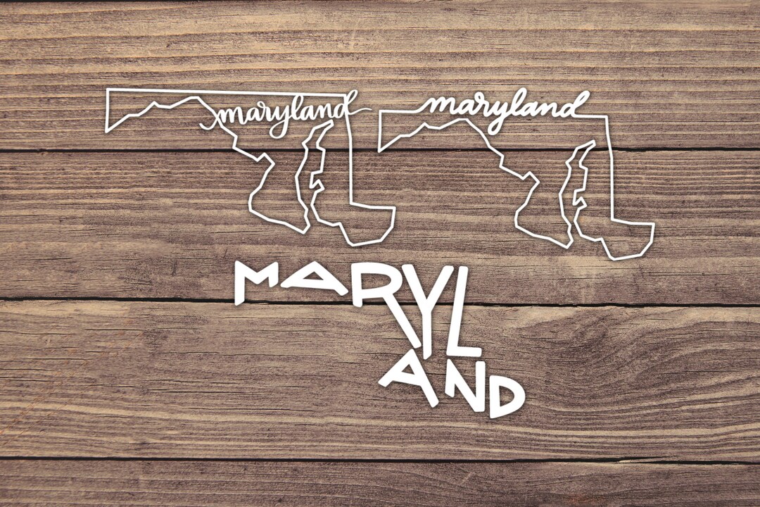 Maryland State Decal - Multiple Sizes - Car Decal, Bumper Sticker ...