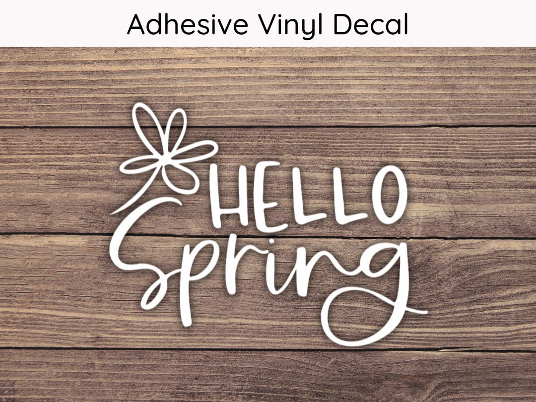 Hello Spring Decal Design 5 - Multiple Sizes - Car Decal, Bumper ...