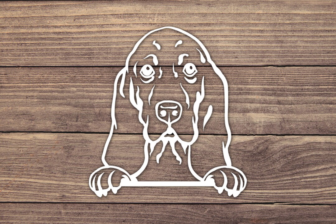 Basset Hound Peeking Decal Dog Vinyl Decals Puppy Bumper - Etsy