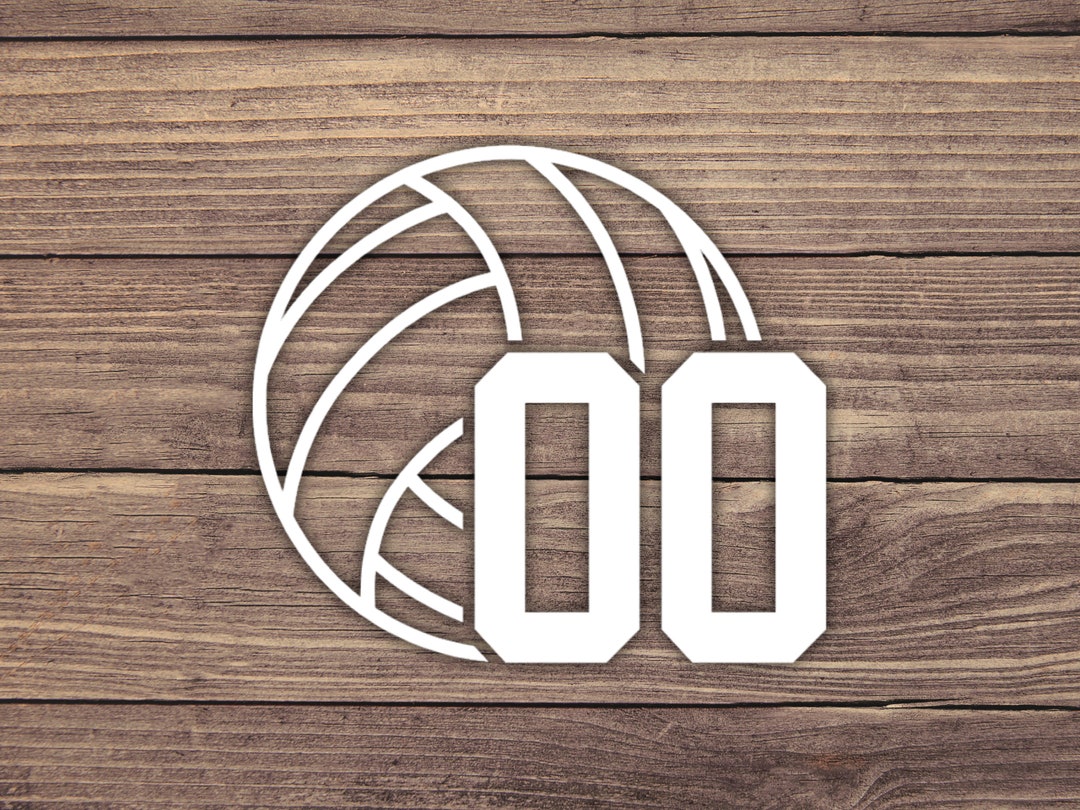 Custom Volleyball Number Decal, Volleyball Decal, Volleyball Team ...