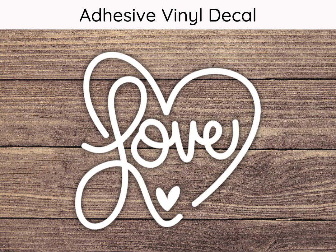 Love Heart Decal Design 1 - Multiple Sizes - Car Decal, Bumper Sticker ...
