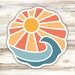 Beach Sticker, Sun Waves Sticker, Ocean Sticker, Sunrise Sticker ...