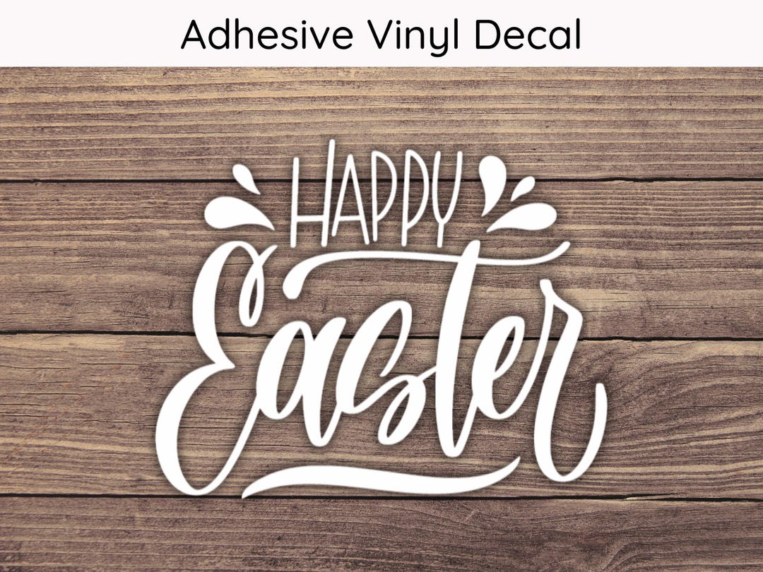 Happy Easter Decal - Multiple Sizes - Car Decal, Bumper Sticker, Laptop ...