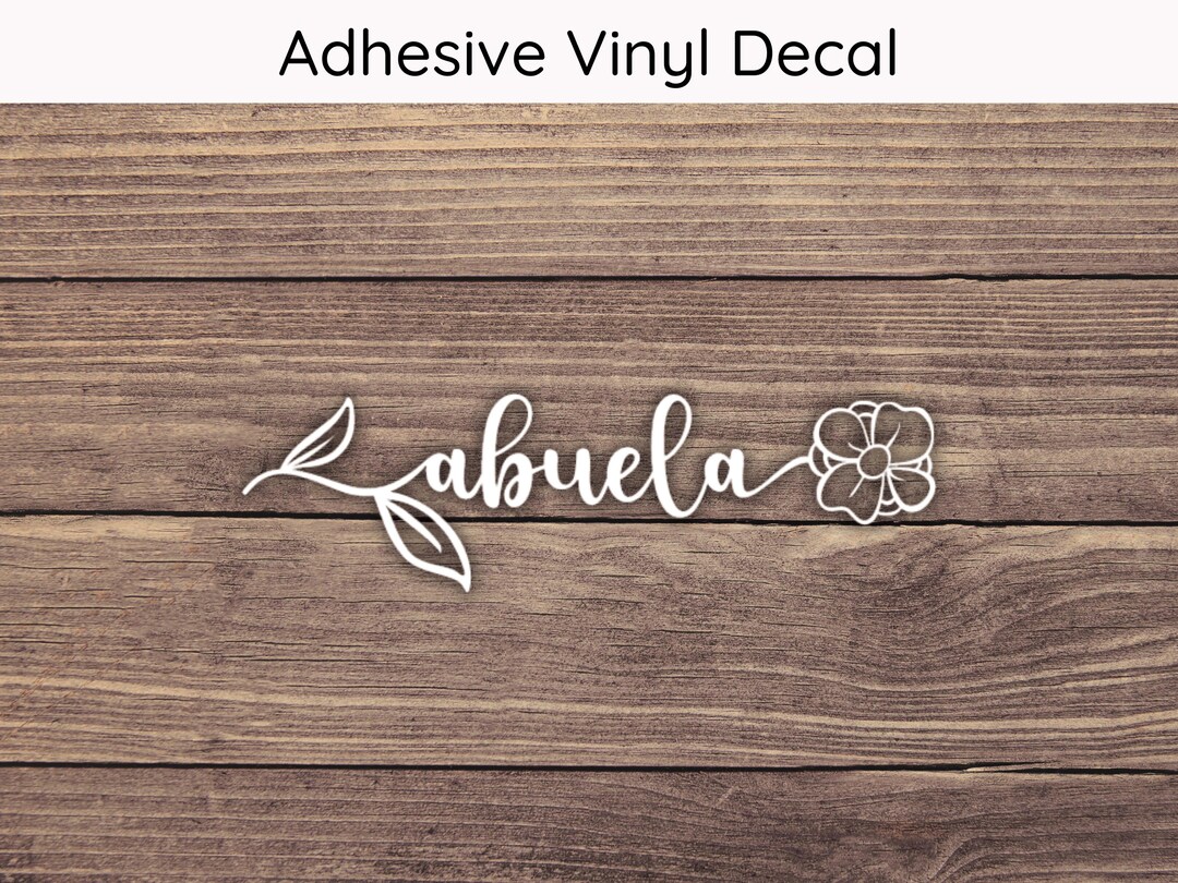 Abuela Flower Decal, Abuela Decal, Abuela Sticker, Flower Sticker, Cute ...