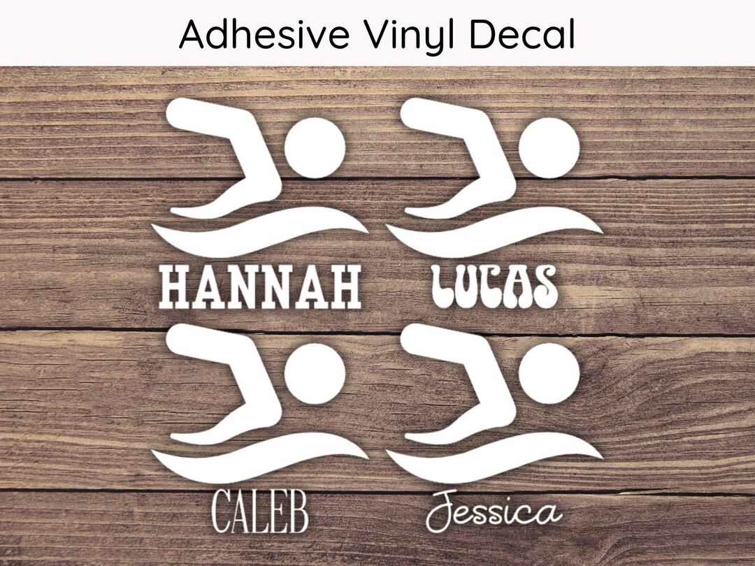 Custom Swim Logo Name Decal, Swimming Decal, Swim Decal, Swimmer Decal ...