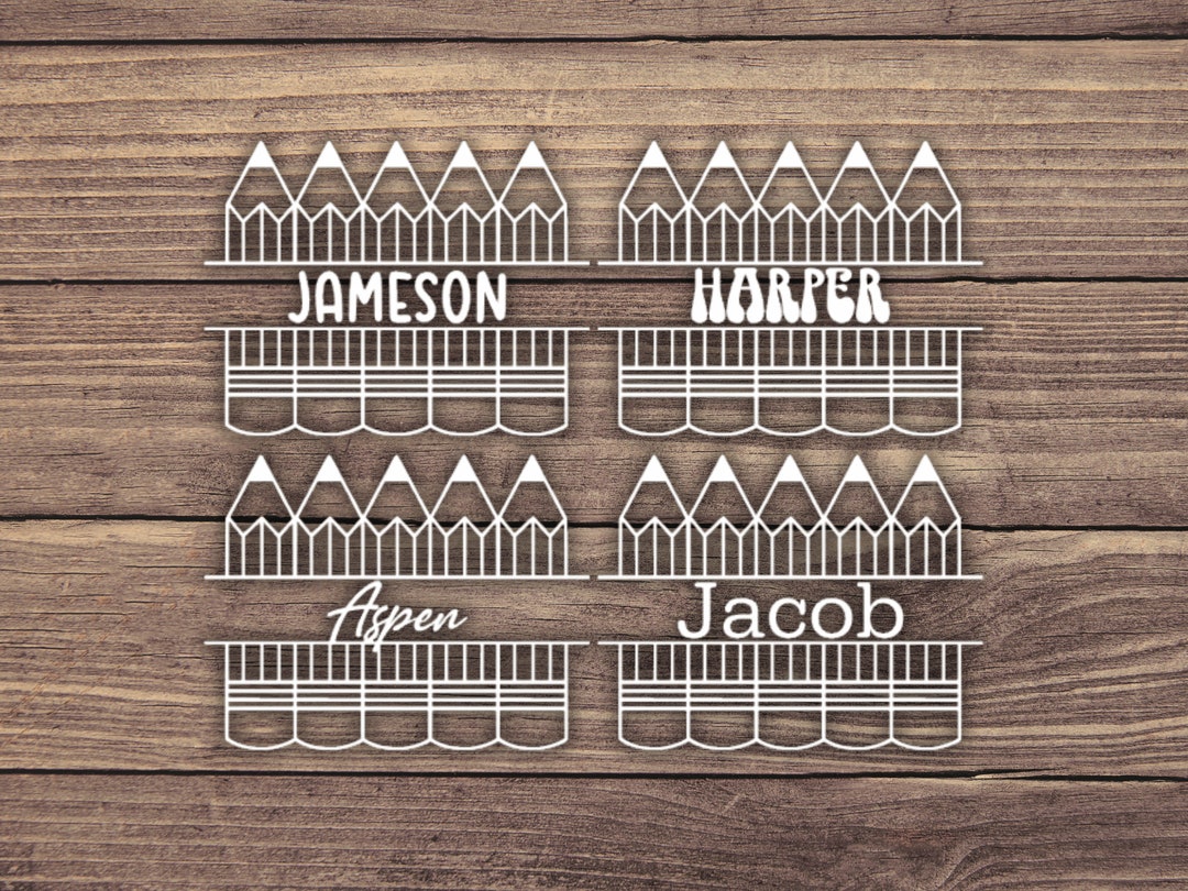 Custom Pencil Name Decal, Pencil Decal, Student Decal, School Decal ...