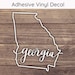 Georgia State Decal Design 1, Georgia State Sticker, Georgia Decal ...