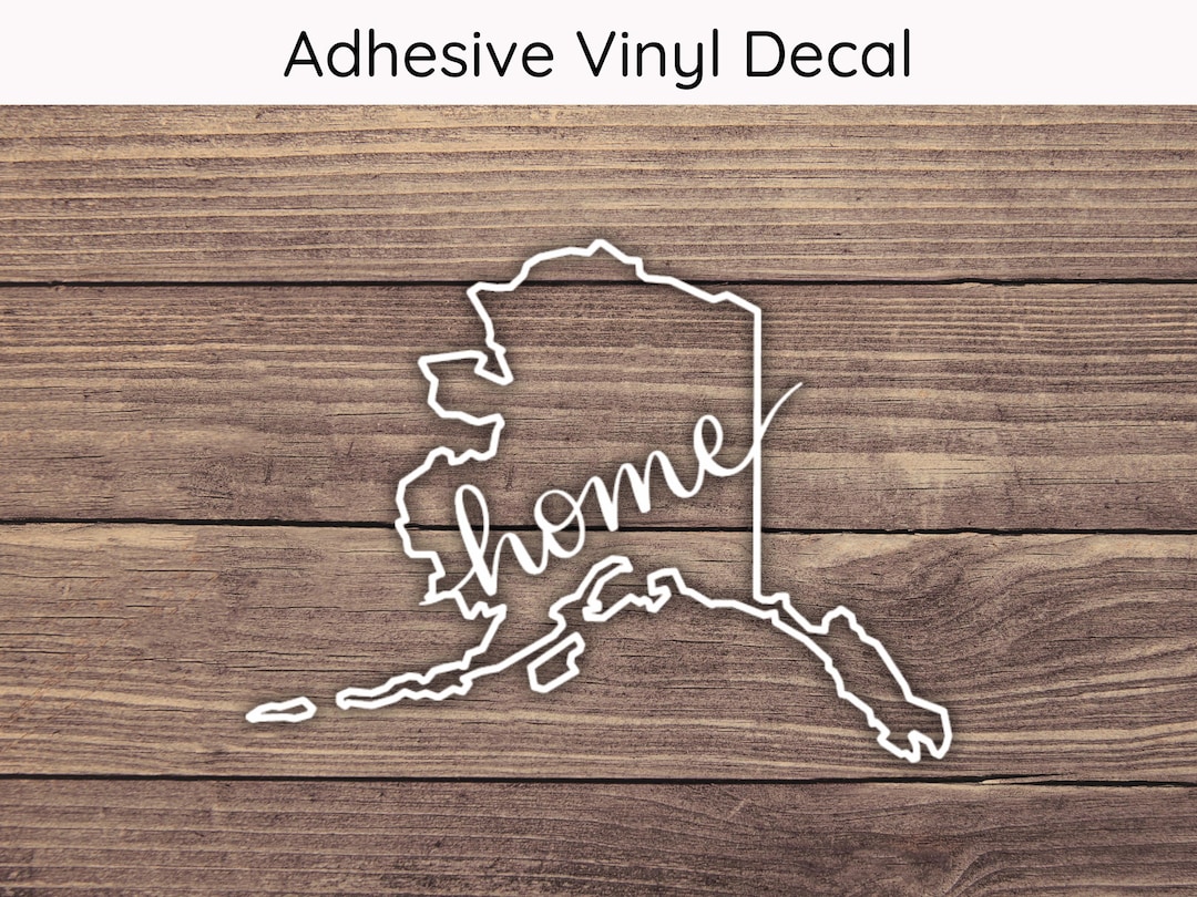 Alaska Home State Decal Design 1, Alaska Decal, Alaska Sticker, AK ...