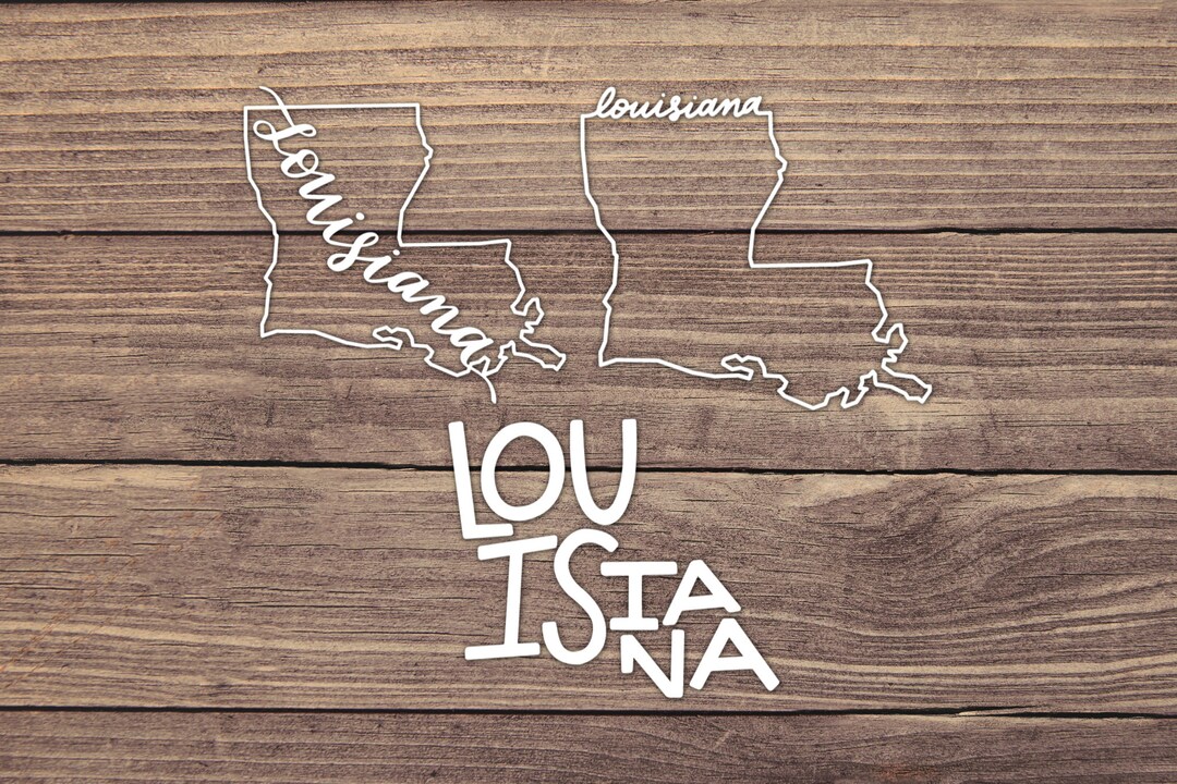 Louisiana State Decal - Multiple Sizes - Car Decal, Bumper Sticker ...