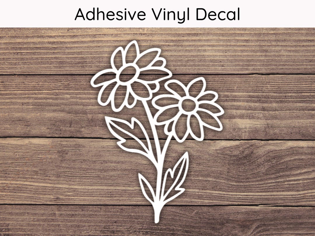 Daisy Flower Decal, Daisy Decal, Daisy Sticker, April Birth Month ...
