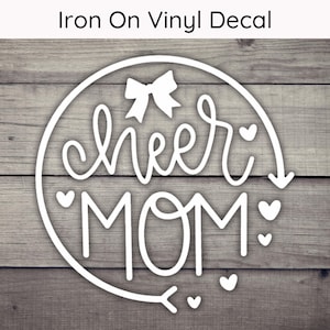 Cheer Mom Iron on Decal Design 1, Cheer Mom Heat Transfer, Cheer HTV ...