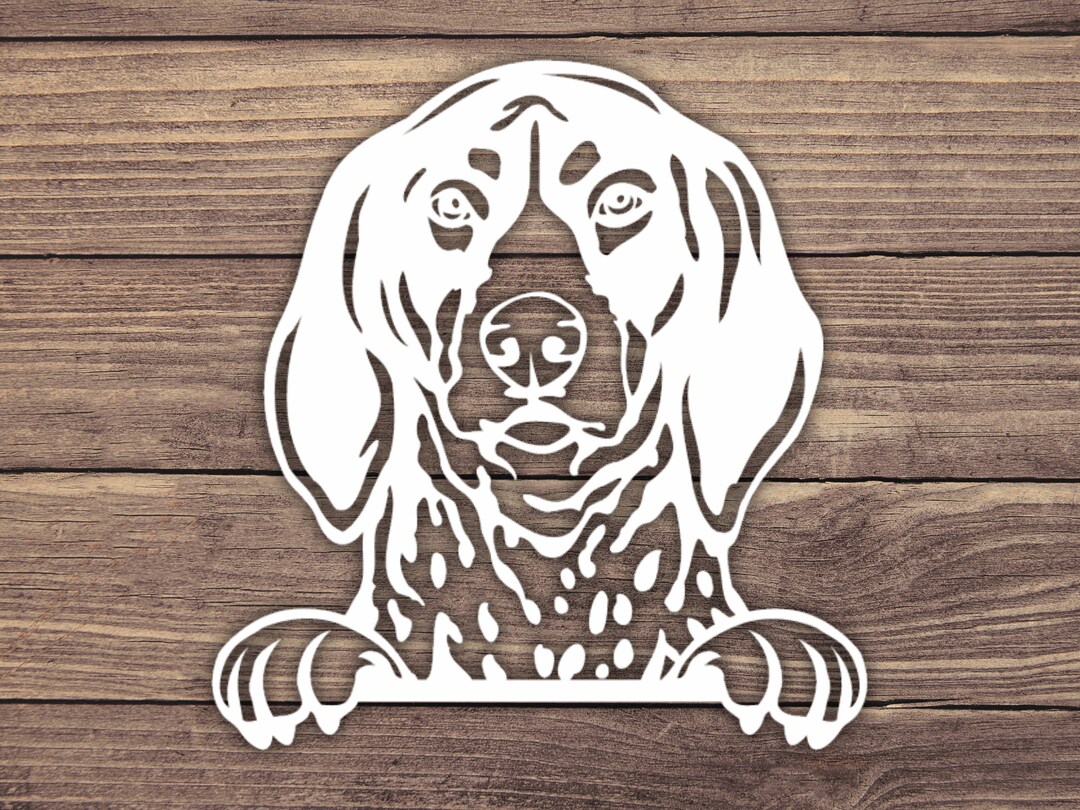 Bluetick Coonhound Peeking Decal, Dog Vinyl Decal, Puppy Bumper Sticker ...