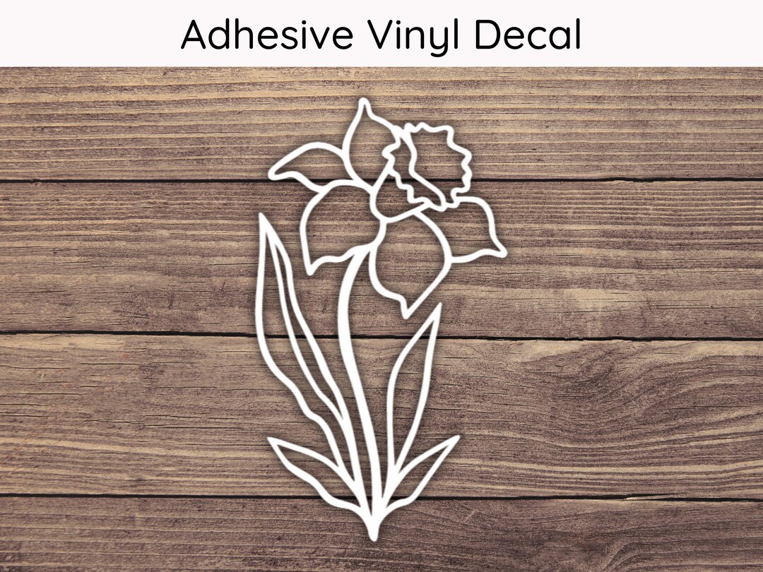 Daffodil Flower Decal Design 1, Daffodil Decal, Daffodil Sticker ...