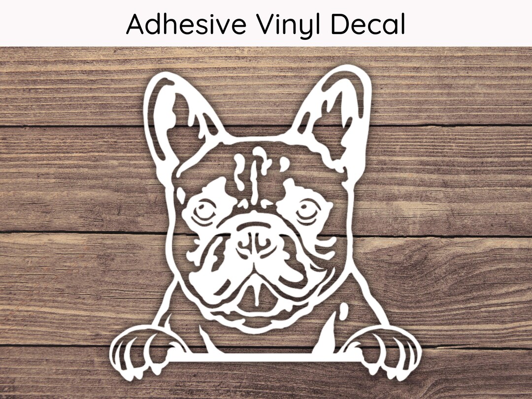 French Bull Dog Peeking Decal, French Bulldog Decal, French Bulldog ...
