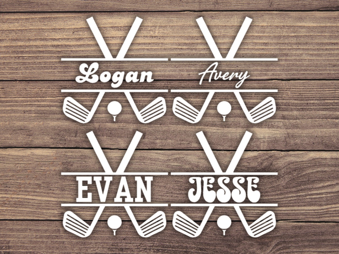 Custom Golf Name Decal, Golf Decal, Golf Sticker, Sport Vinyl Decal ...