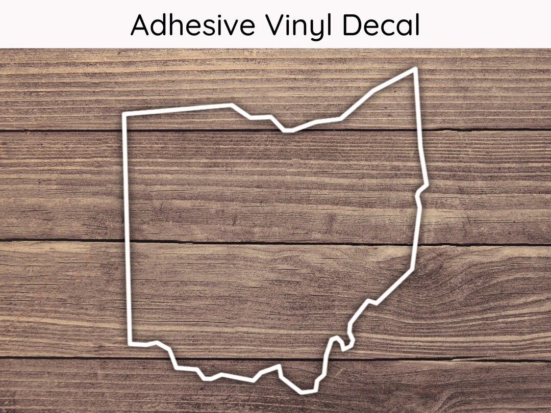 Ohio Outline Decal - Multiple Sizes - Car Decal, Bumper Sticker, Laptop ...
