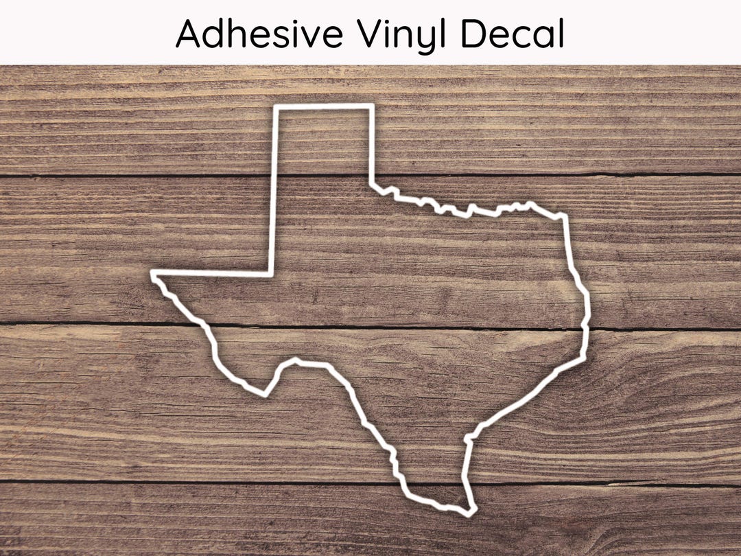 Texas Outline Decal - Multiple Sizes - Car Decal, Bumper Sticker ...