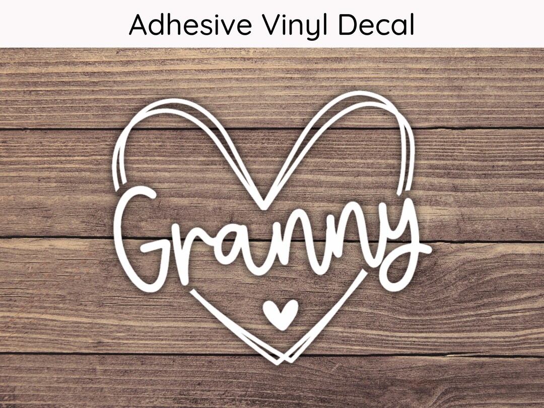 Granny Heart Decal, Granny Decal, Granny Sticker, Granny Heart Sticker ...