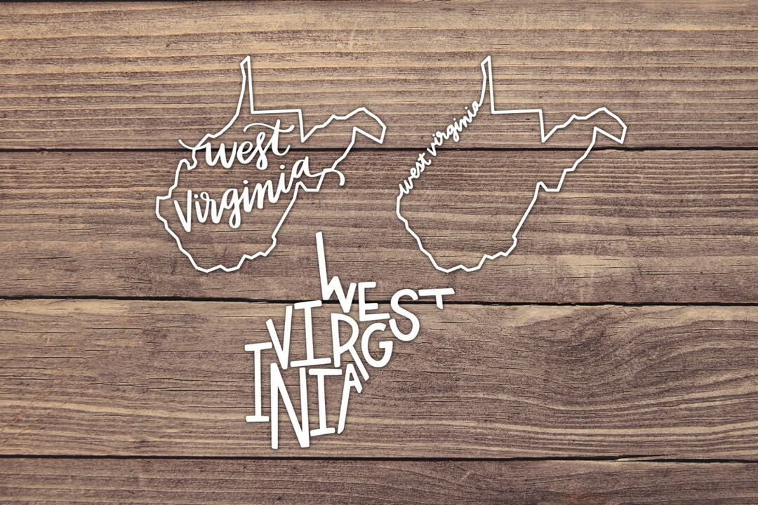 West Virginia State Decal - Multiple Sizes - Car Decal, Bumper Sticker ...