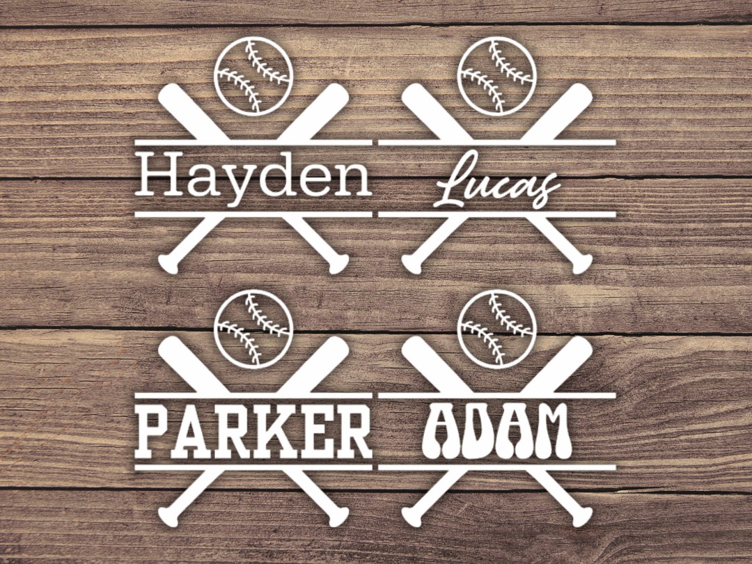 Custom Baseball Name Decal, Baseball Decal, Baseball Team Sticker ...