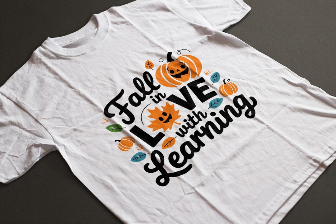 Retro Teacher Fall Png, Fall in Love With Learning, Fall Teacher Shirt ...