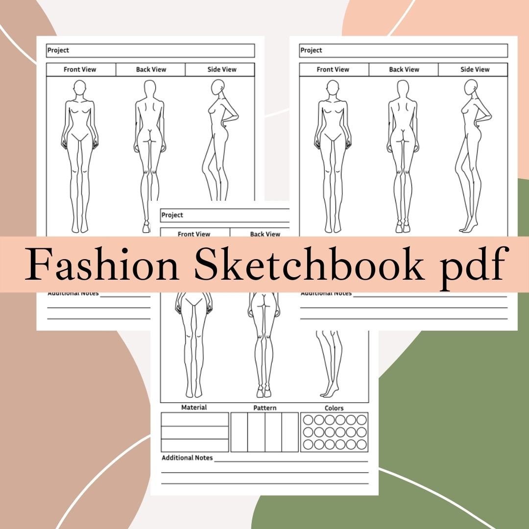 Fashion Sketchbook PRINTABLE FILES PDF - Etsy