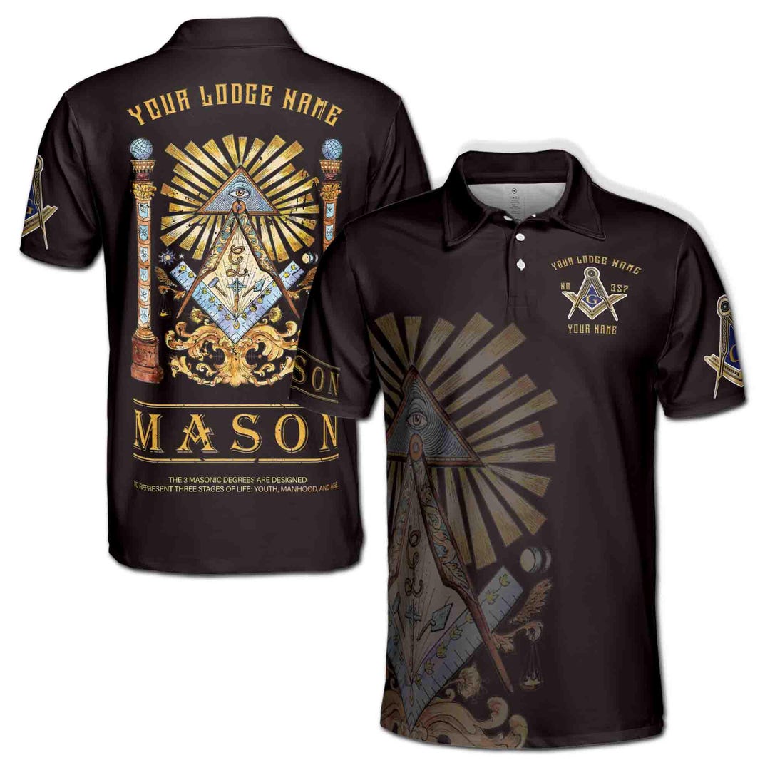 Personalized Proud to Be A Mason Freemasonry Men's Polo Shirt S-5XL - Etsy