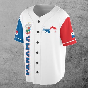 Customized Name Panama Flag Coat of Arms Baseball Jersey S-5XL, Panamá ...