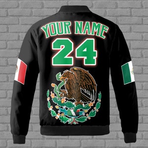 Personalized Name Mexico Flag Eagle Mexican Team Gift Bomber Jacket S ...