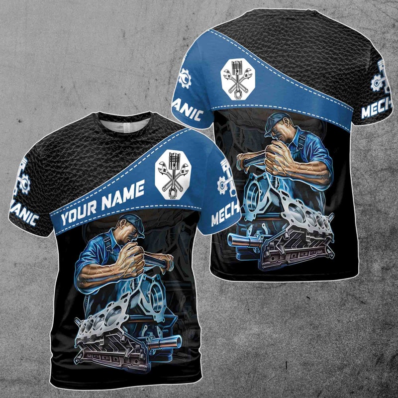 Mechanic Name Shirt - Etsy