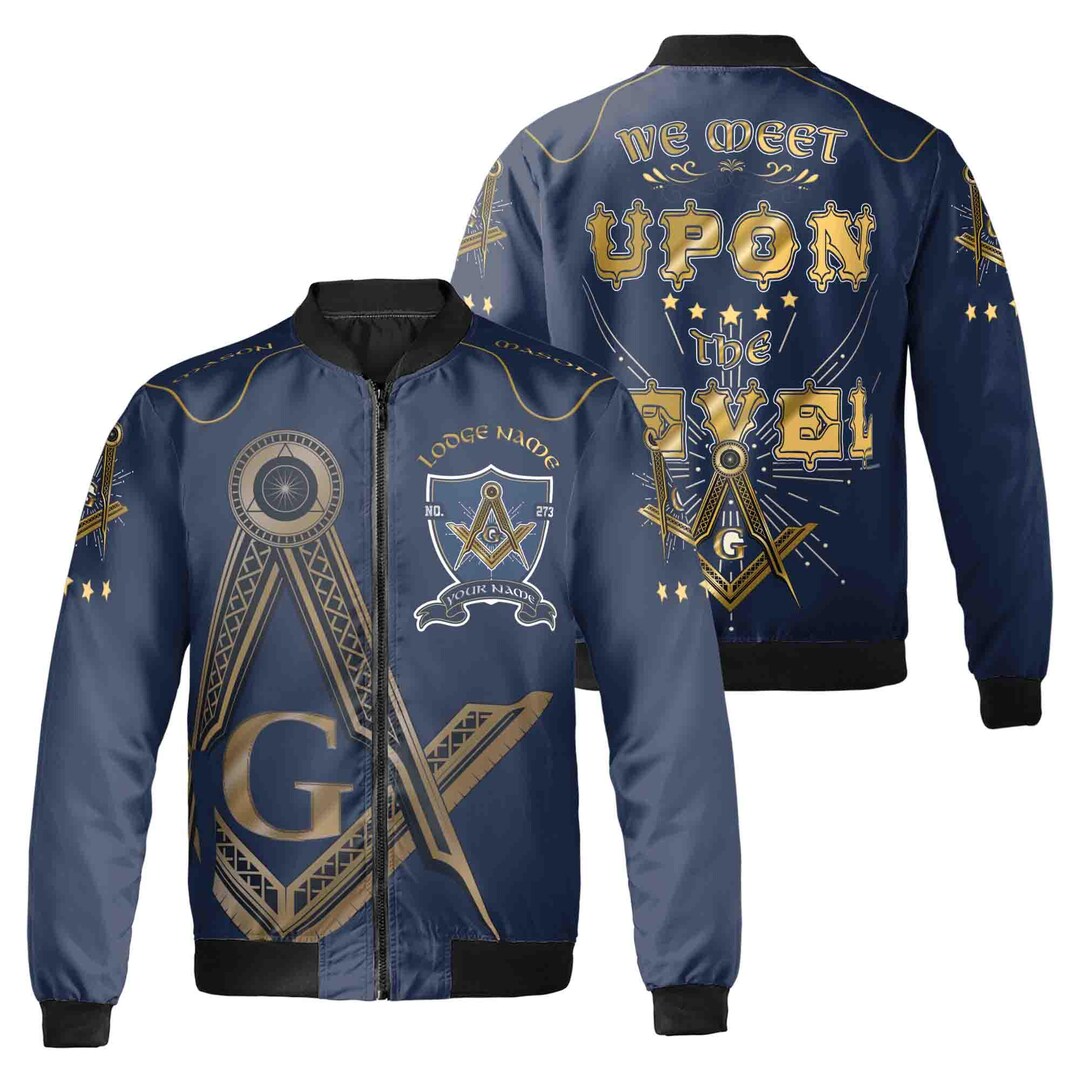 Customized Freemason We Meet Upon the Level Masonry Bomber Jacket S-5XL ...