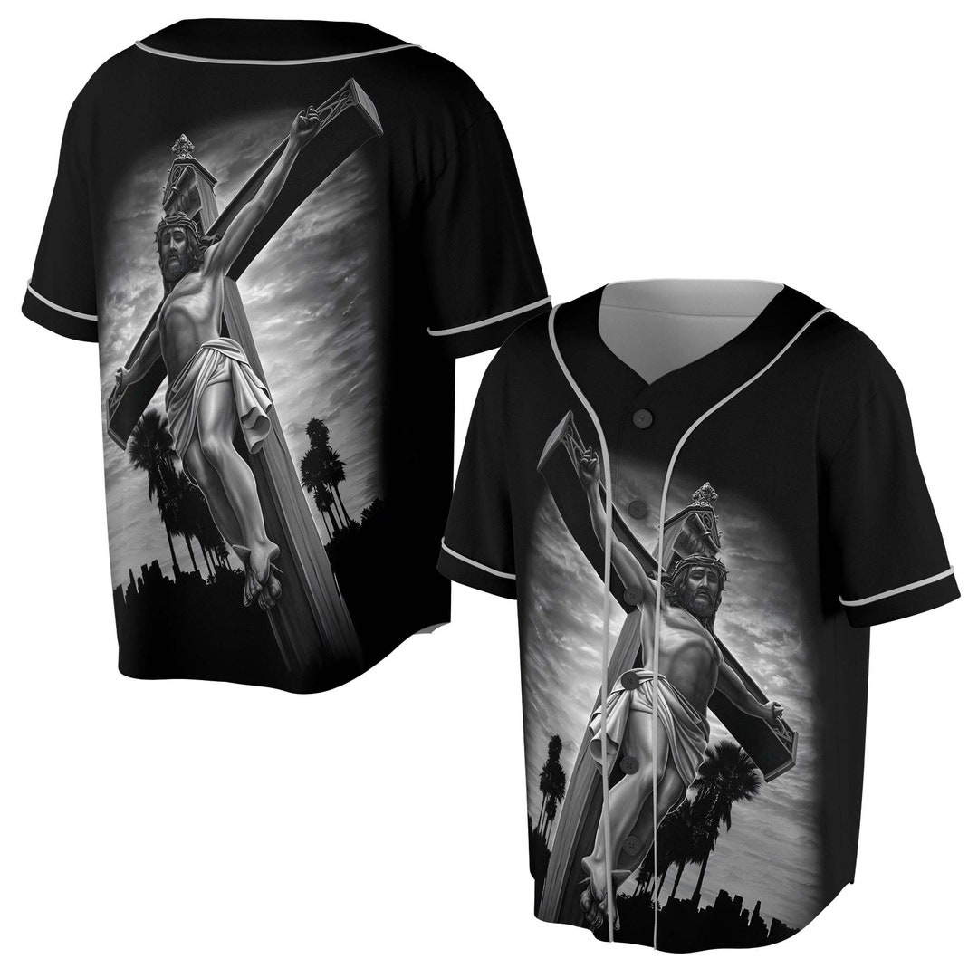 Jesus in the Darkness Cross Baseball Jersey S-5XL - Etsy