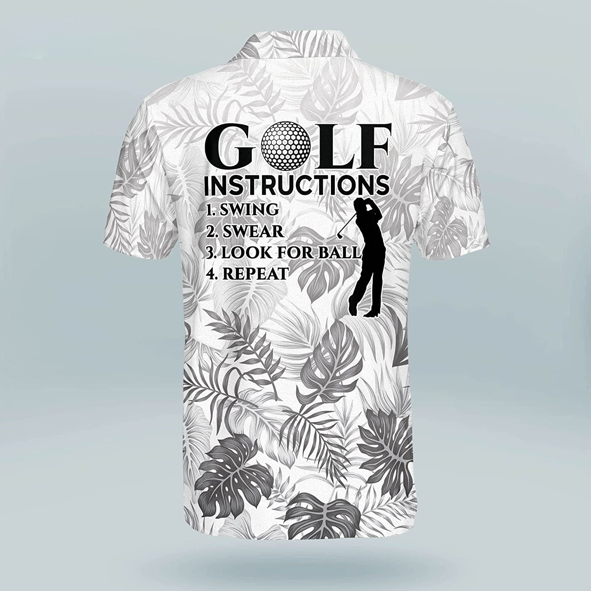 Personalized Golf Instructions Funny Golf Men Polo Shirt sold by Bovid ...